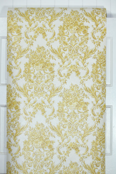 1970s Floral Damask Vintage Wallpaper – Hannah's Treasures Vintage ...