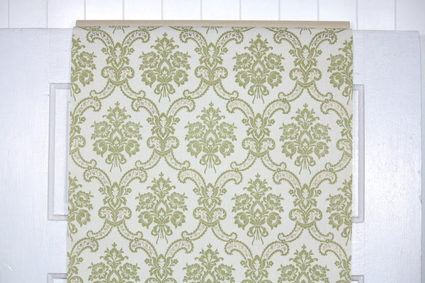 1970s Floral Damask Vintage Wallpaper – Hannah's Treasures Vintage ...