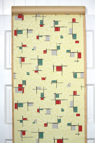 1930s Geometric Vintage Wallpaper – Hannah's Treasures Vintage Wallpaper