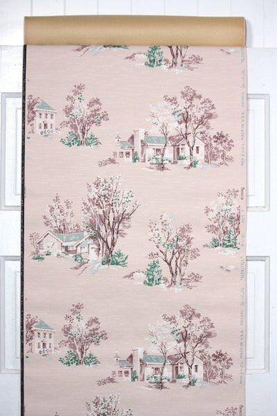 1950s Scenic Vintage Wallpaper – Hannah's Treasures Vintage Wallpaper